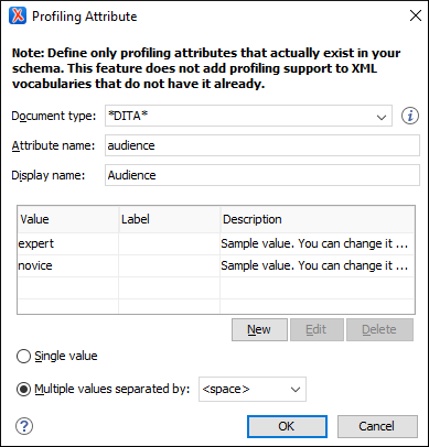 Creating and Editing Profiling Attributes