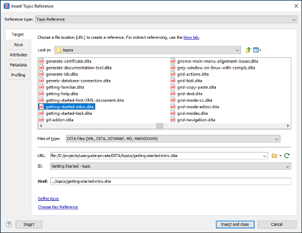 Getting Started with DITA