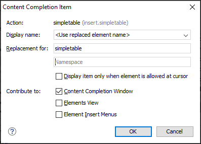 Customizing the Content Completion Assistant for Author Mode Only