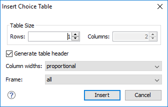 Adding Tables in DITA Topics