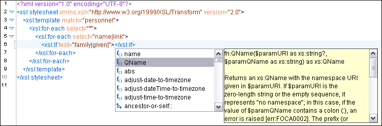 Content Completion In Xpath Expressions