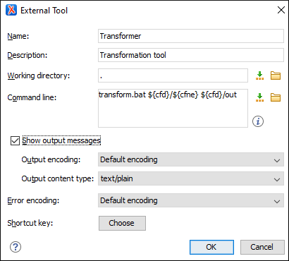 External Tools Preferences
