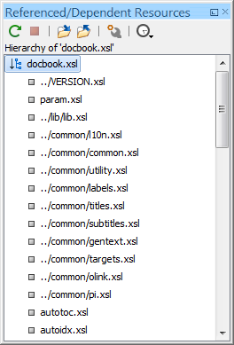 XSLT Referenced/Dependent Resources View