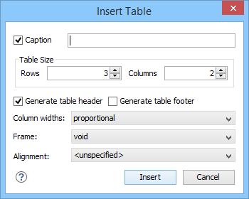 Adding Tables in XHTML Documents